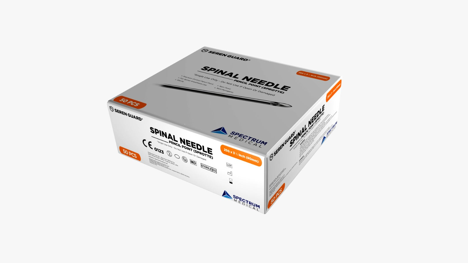 SEREN GUARD® Spinal Needle - Pencil Point (Sprotte) 25G x 3.5 ...