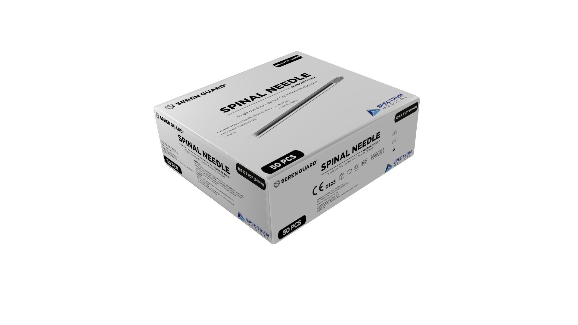 SEREN GUARD® Spinal Needle - Quincke Point 20G x 3.5" – Spectrum Medical